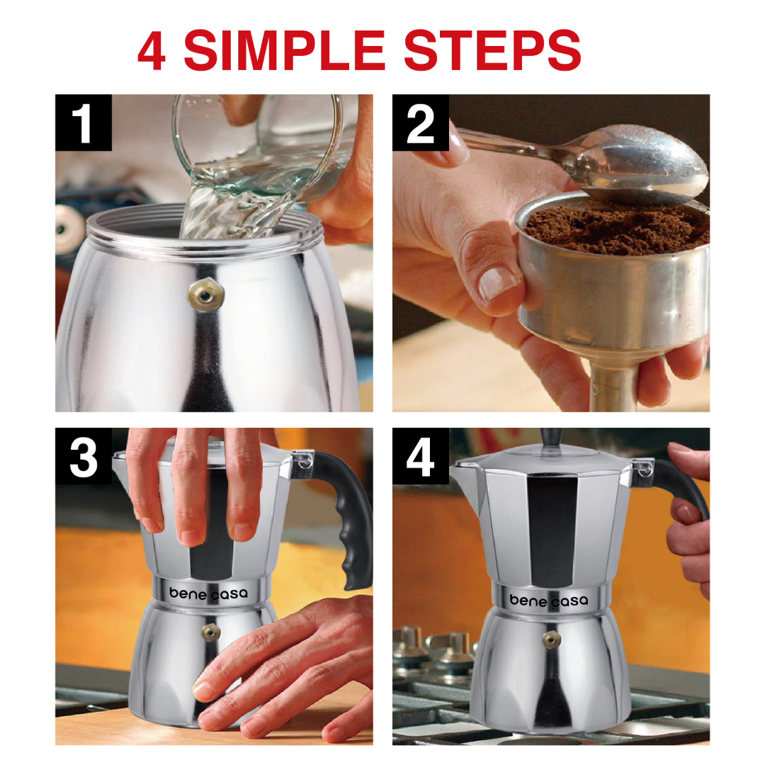 Stovetop Clear Lid Espresso Maker - Perfect for Brewing Delicious ...